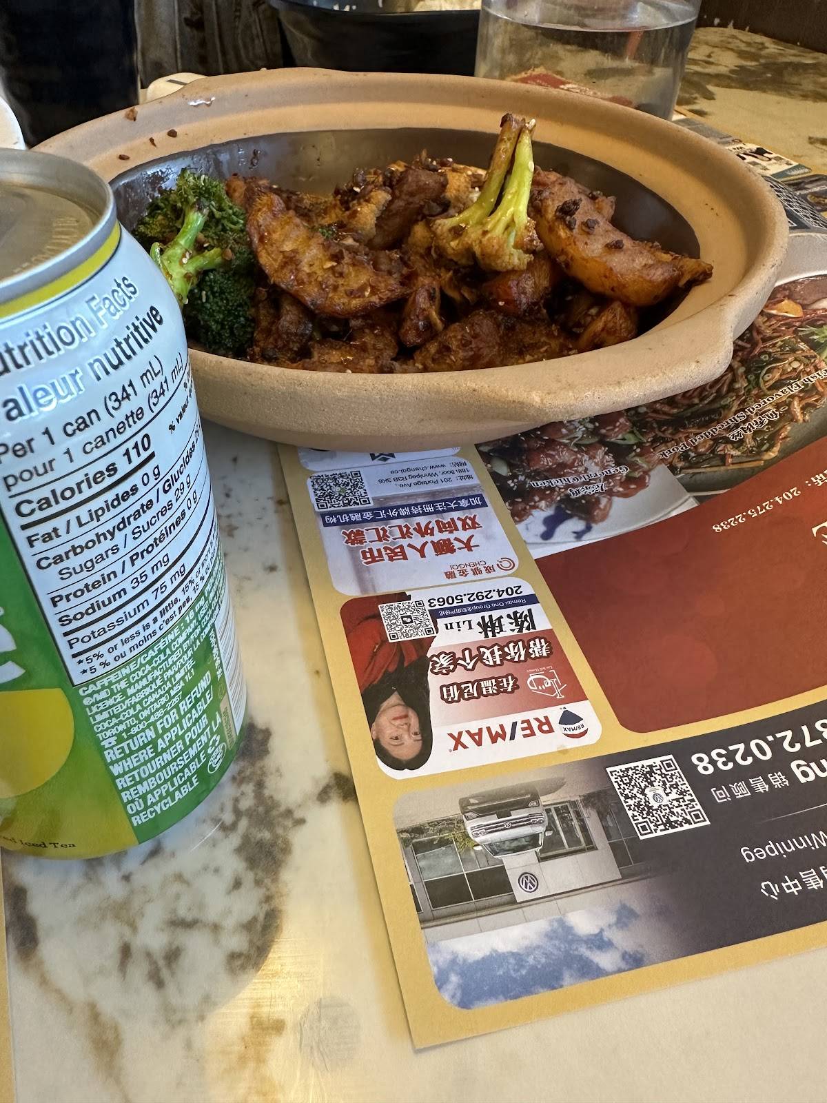 Menu at Asia Palace restaurant, Winnipeg, Pembina Hwy