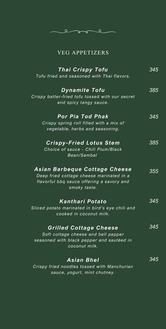 Menu at Asian Hive, Chennai, No. 3/1