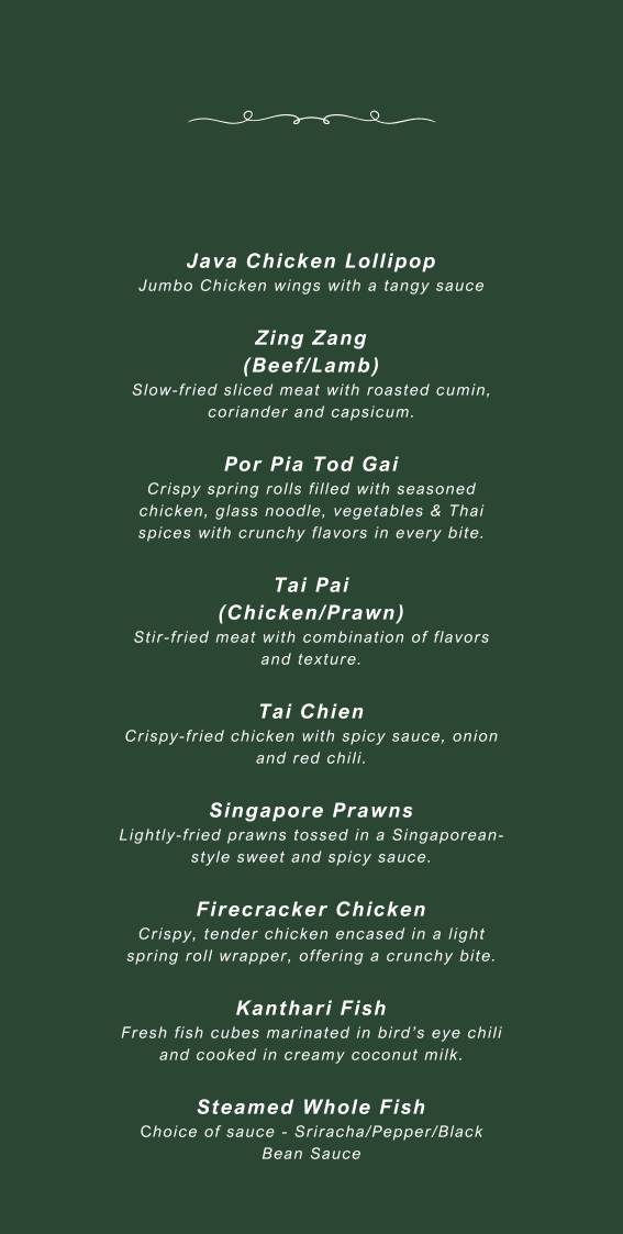 Menu at Asian Hive, Chennai, No. 3/1