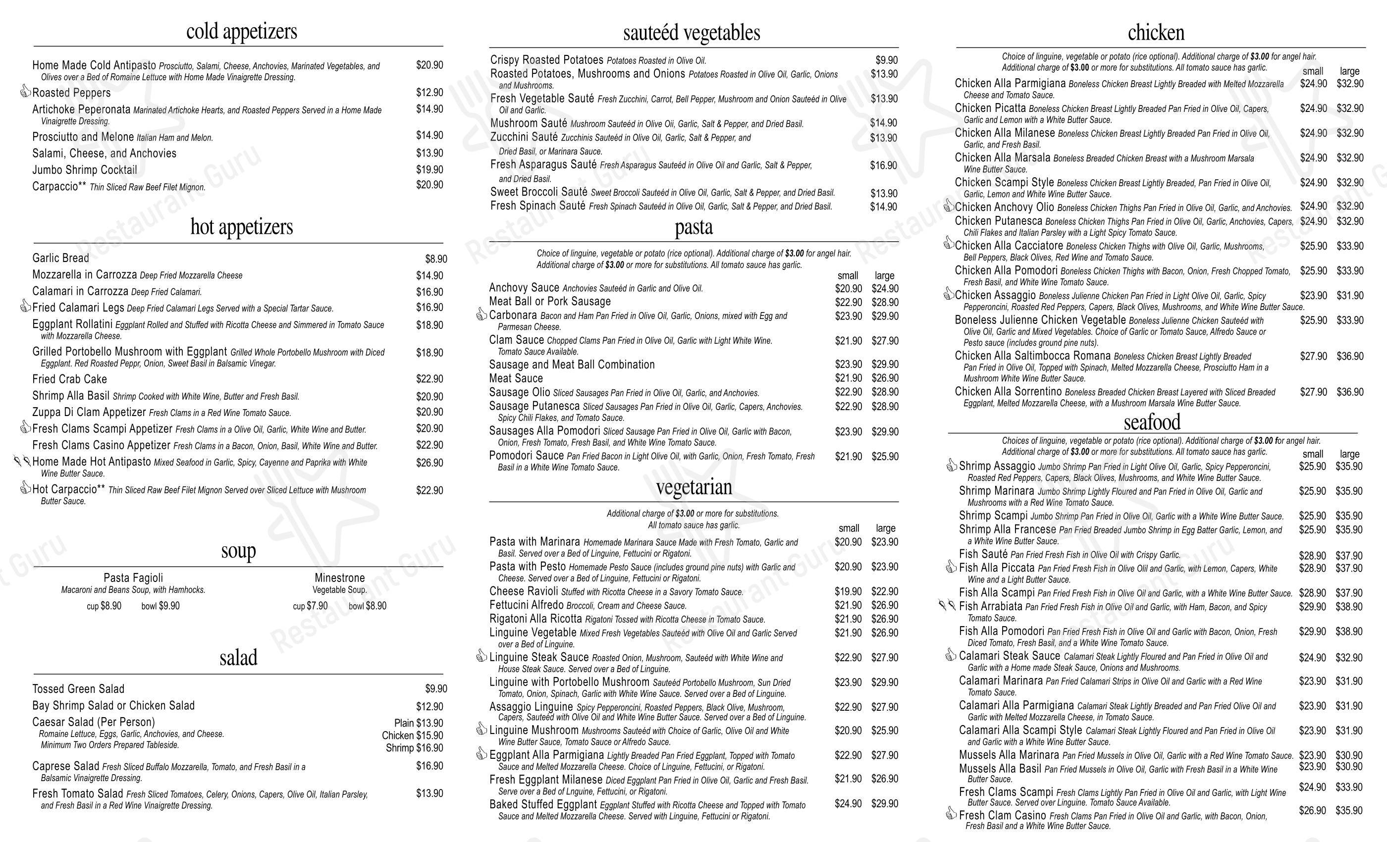 Menu at Assaggio Hawaii Kai - Ristorante Italiano restaurant, Honolulu ...