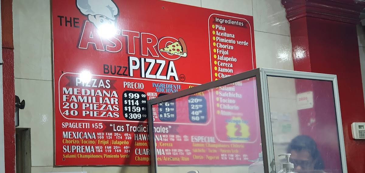 Carta del restaurante Astro Pizza, Mazatlán, Av Sta Rosa 6228