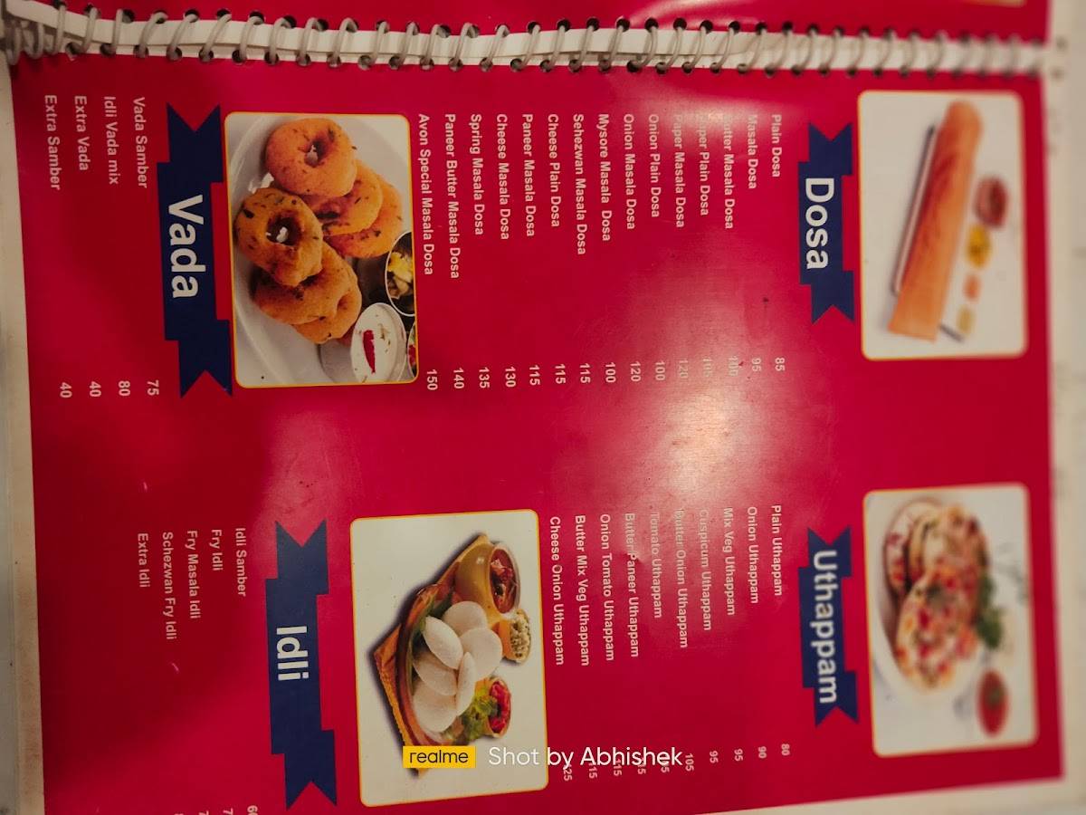 Menu at Avon Fast Food, Kopaganj