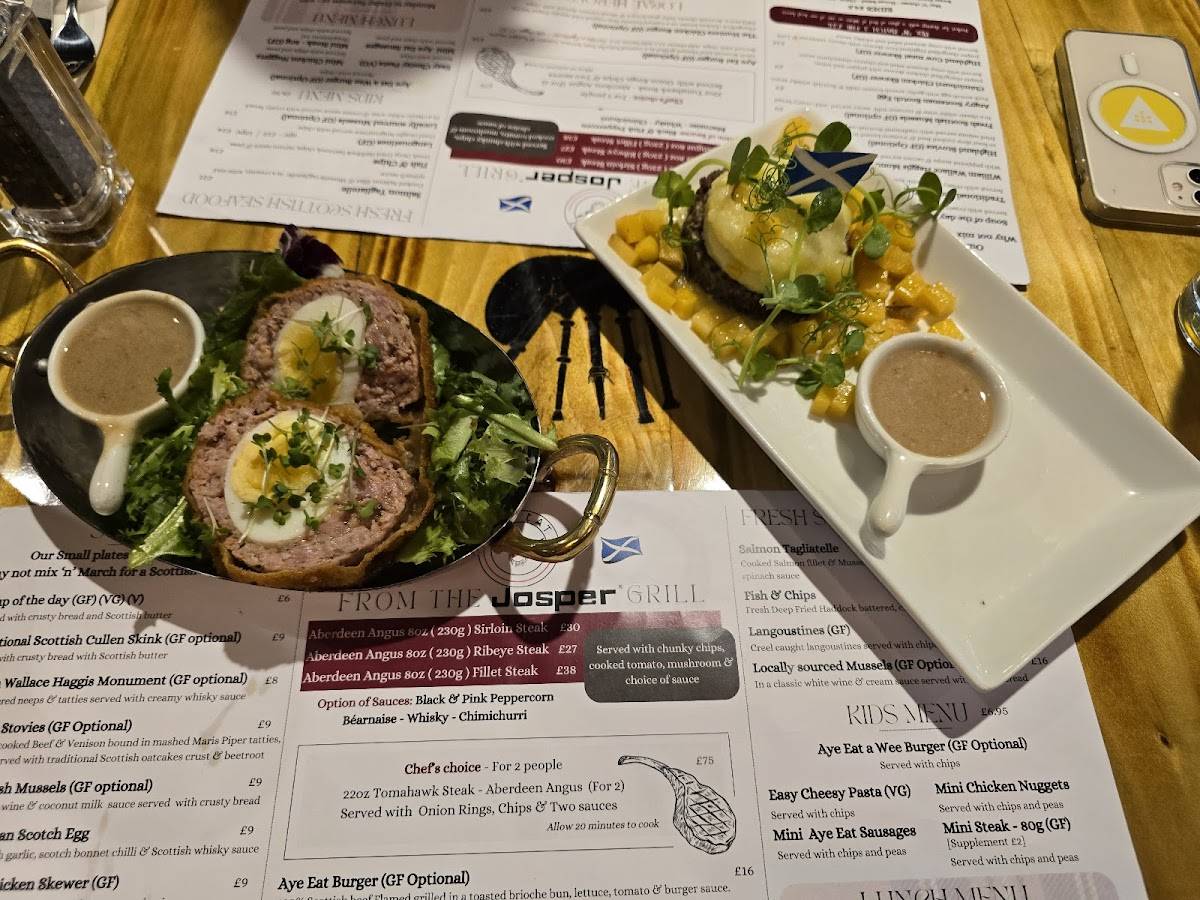 Menu at Aye Eat restaurant, Inverness