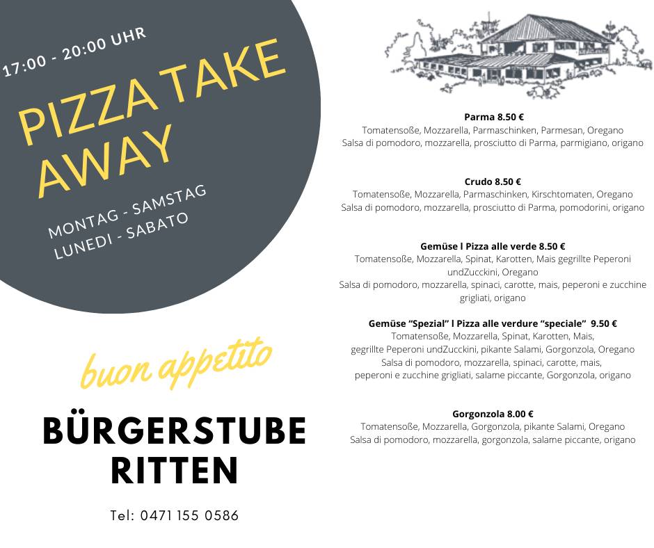 Speisekarte von Bürgerstube Ritten restaurant, Klobenstein