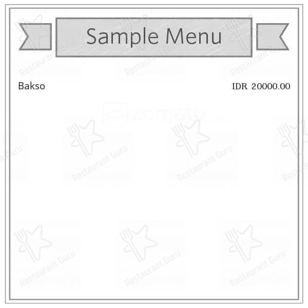 Menu at Bakso Sukowati Cikeas restaurant, Bekasi Regency, Jl. Letda Nasir