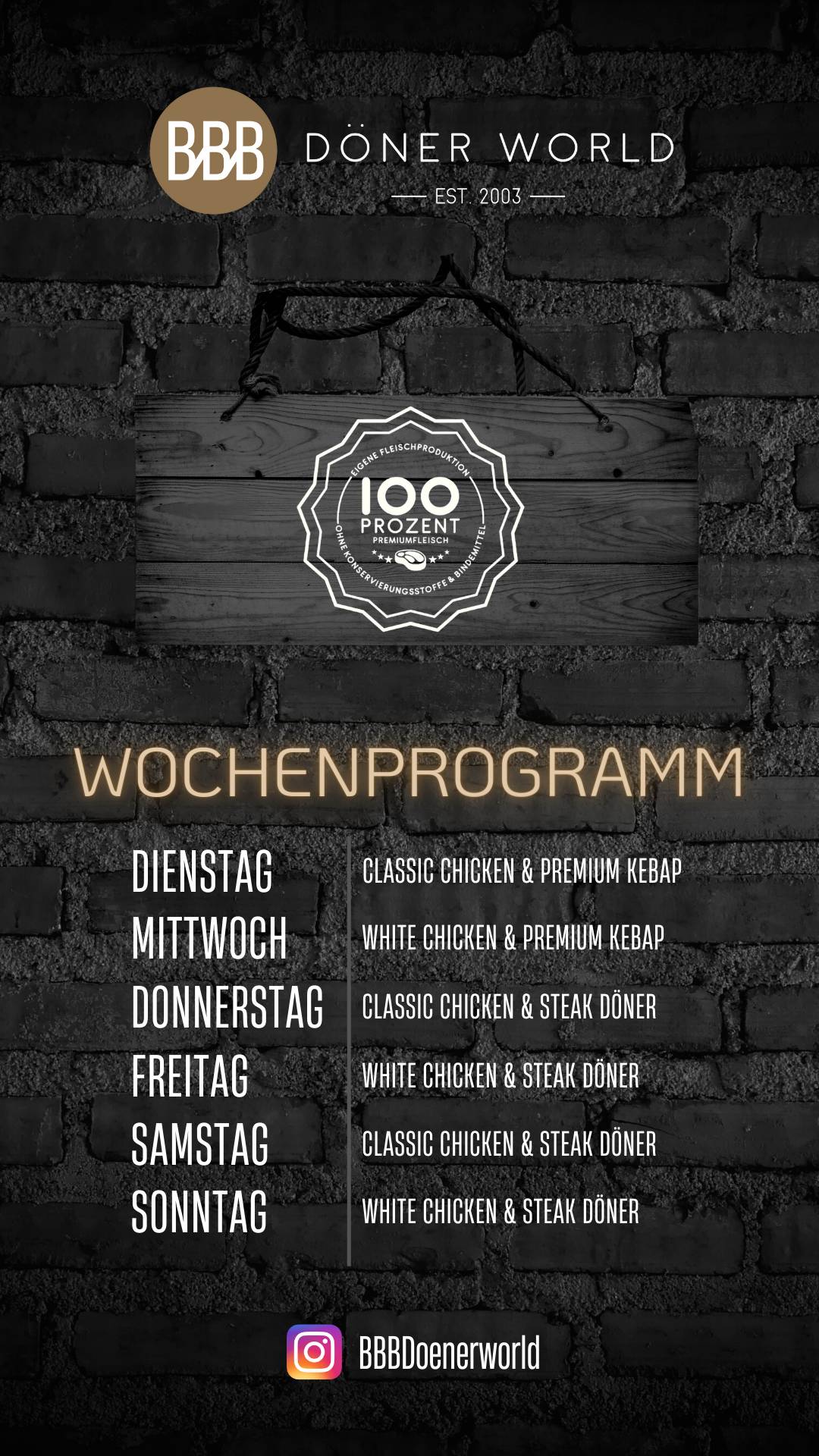 Speisekarte von BBB Döner World restaurant, Braunschweig
