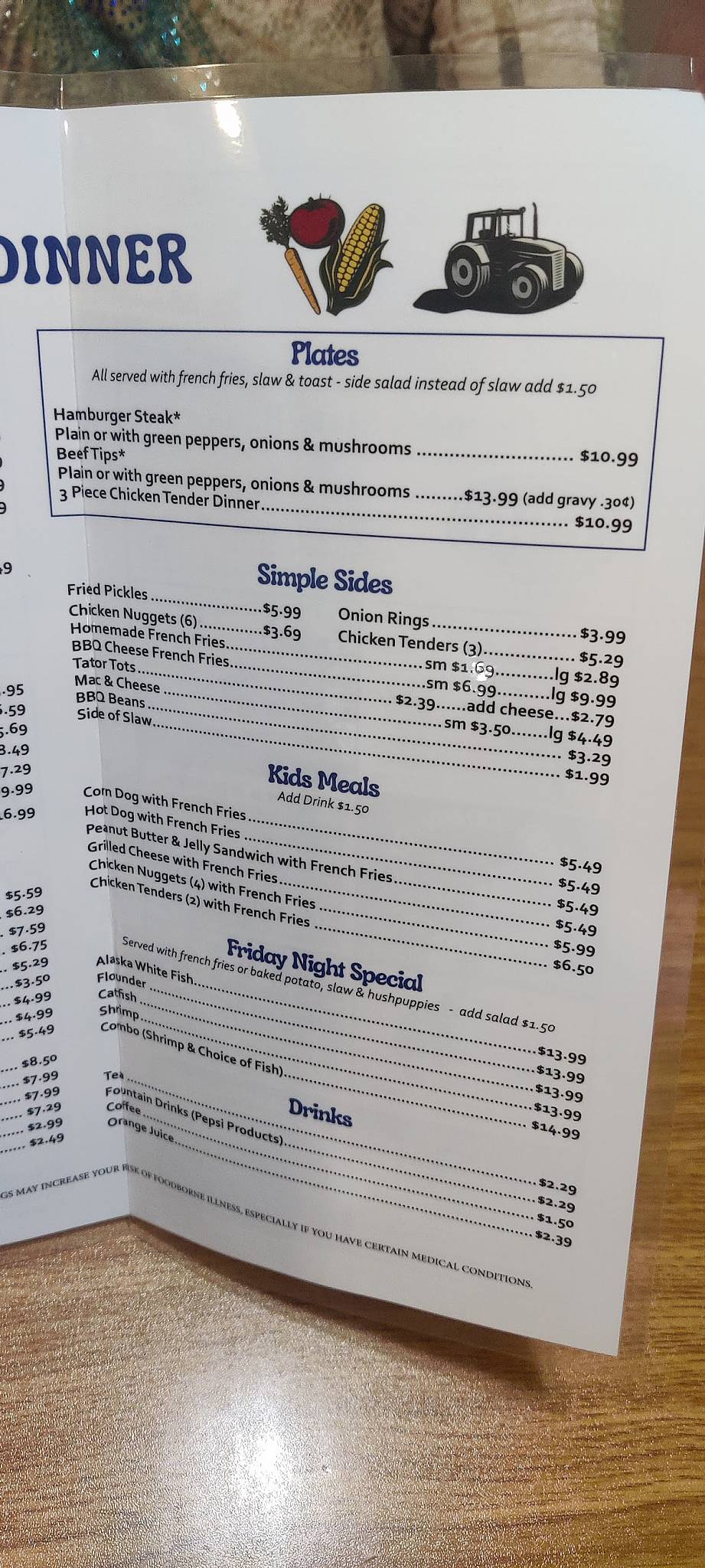 Menu at Farmers Barbeque & Grill, Mountain City, 418 S Church St
