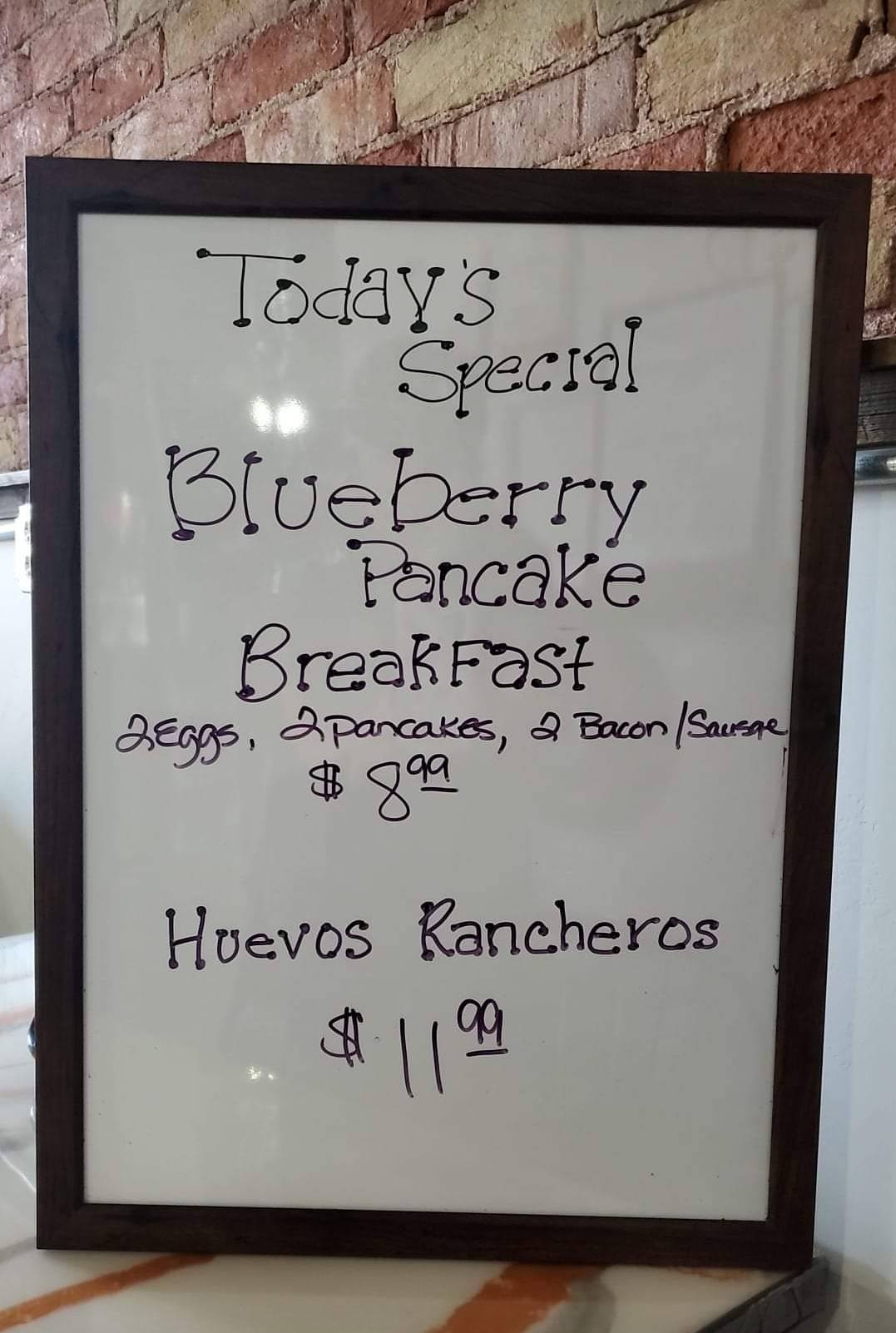 Menu at Flatbed Ford Cafe, Winslow