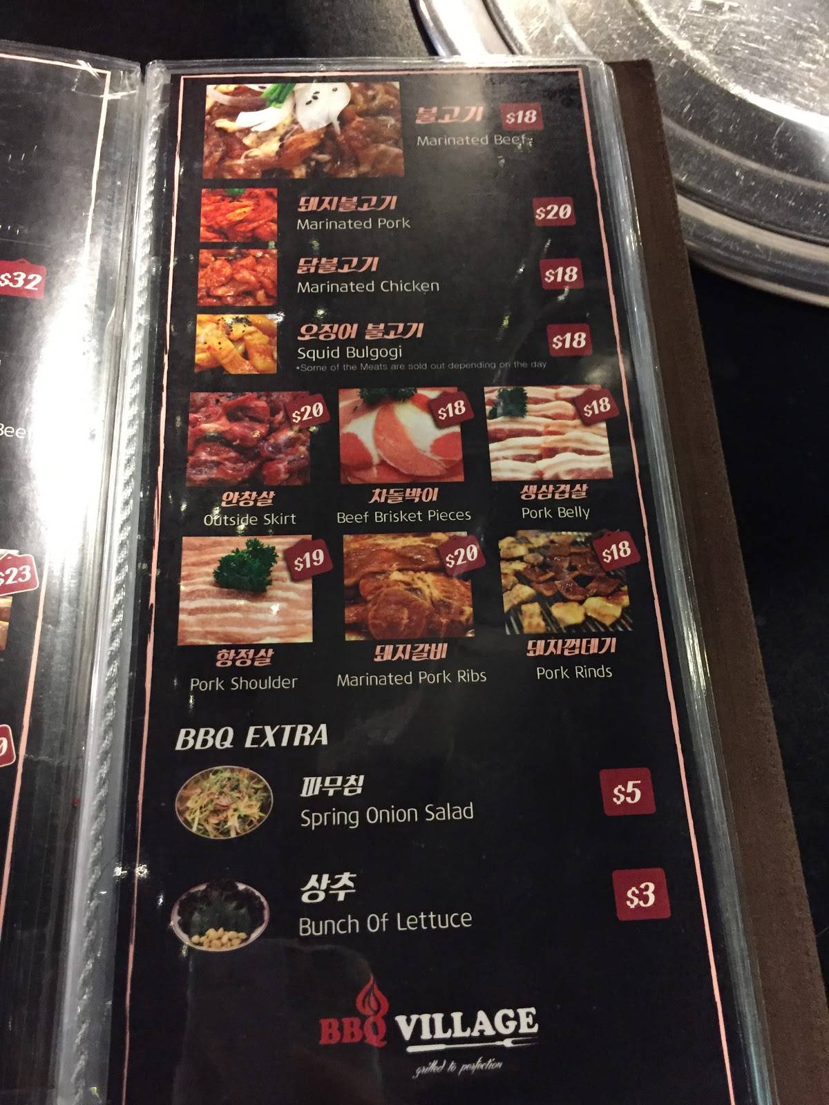 Menu at K BBQ (BBQ Village), Southport