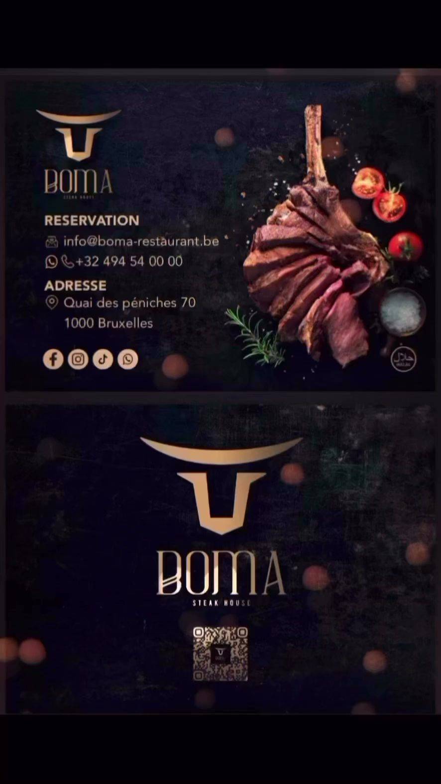 Speisekarte von BOMA Steak House Halal, Brussel