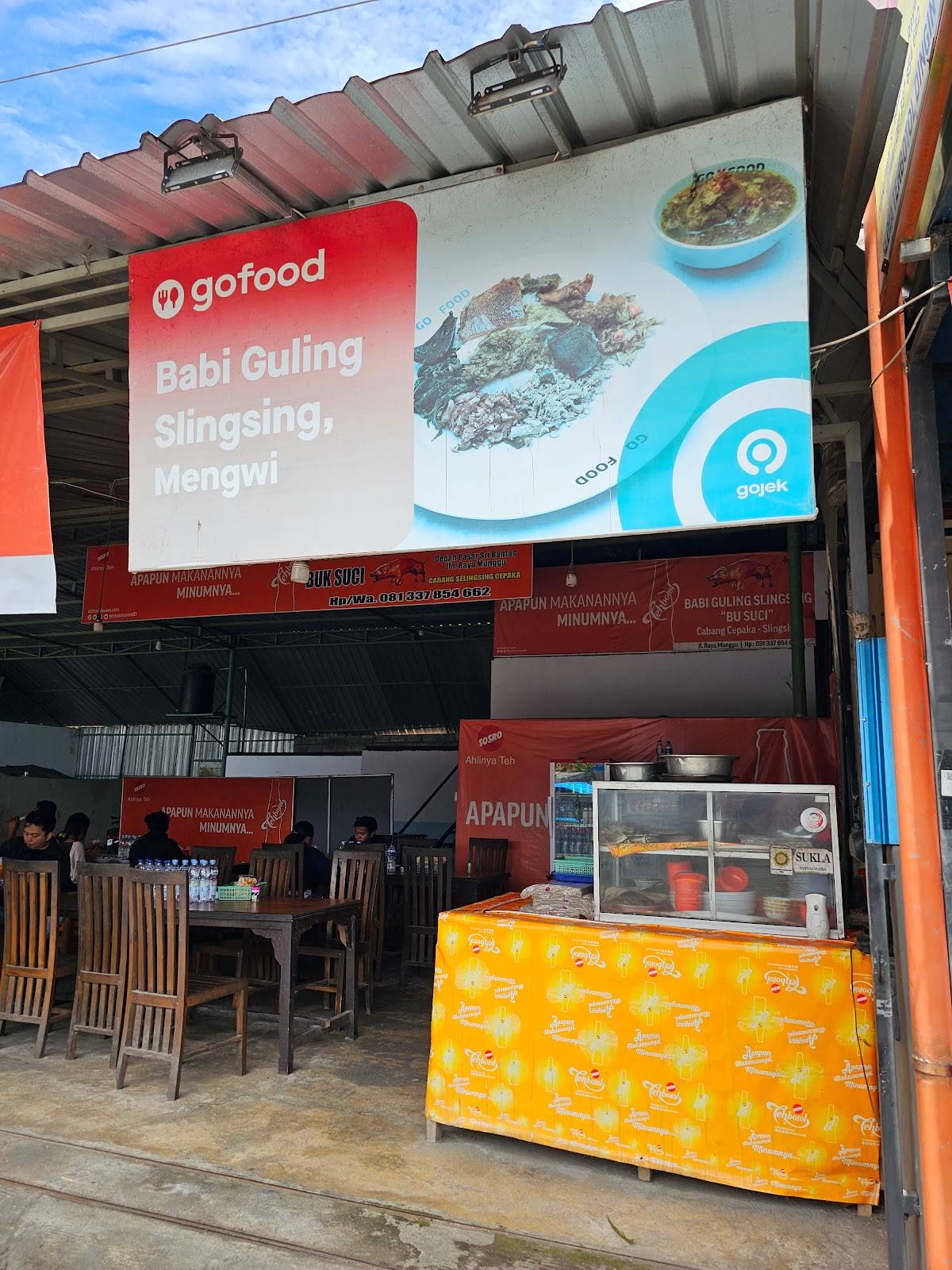 Carta del restaurante Babi Guling Slingsing "Bu Suci", Mengwi