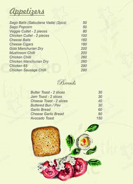 Menu at Backyard Bistro Hakimpara, Siliguri