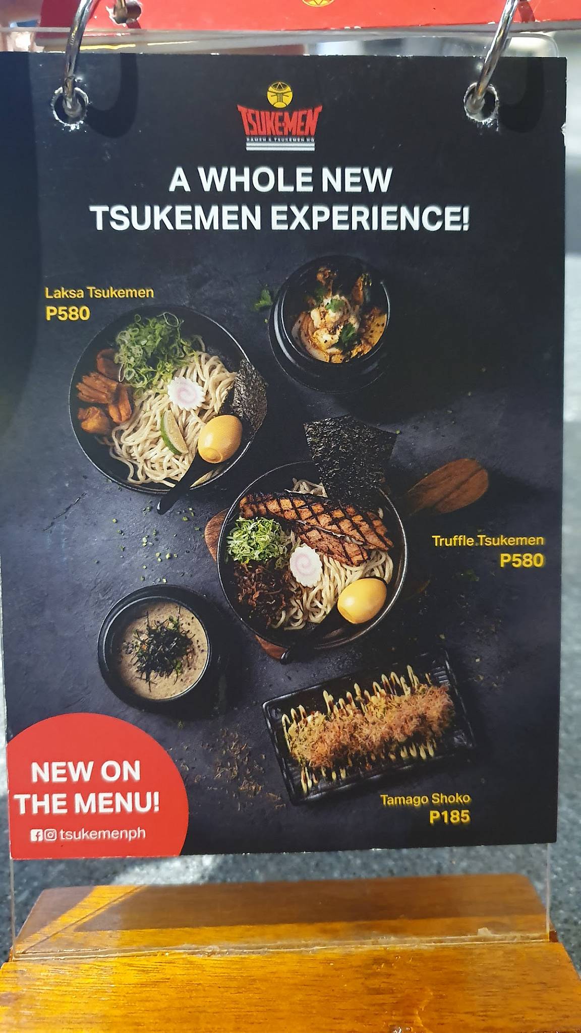 Menu at Bad Bird x Tsukemen restaurant, Manila, HXGM+7QW