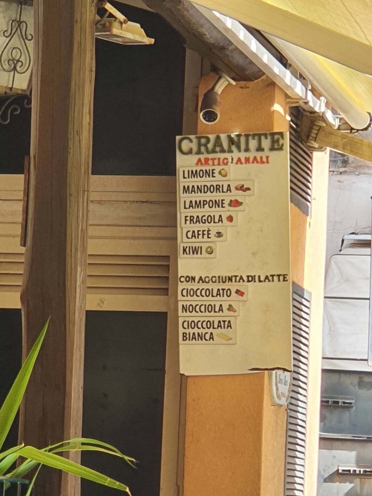 Carta de Bam Bar, Taormina