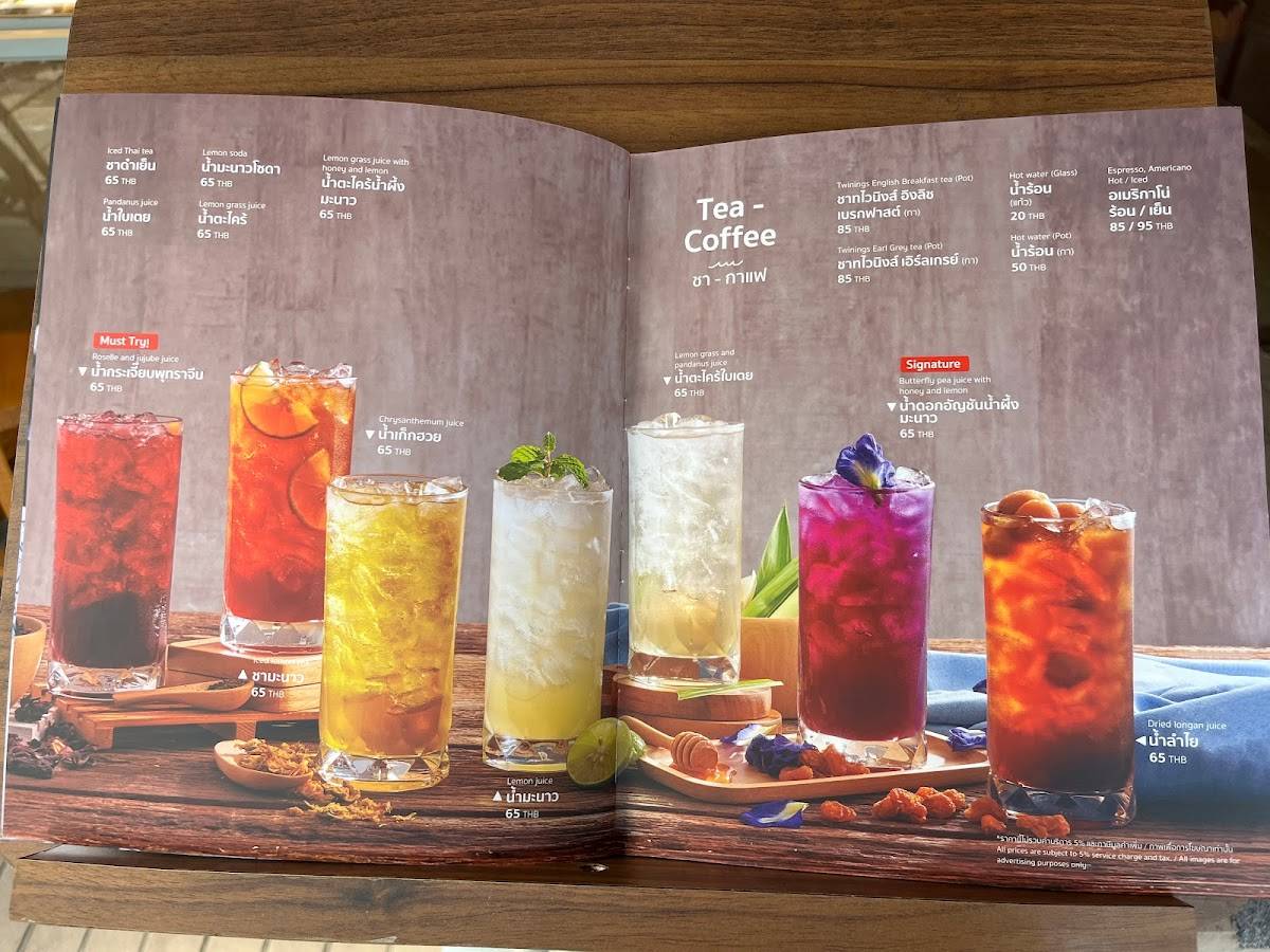 Menu at lay lao - Silom restaurant, Bangkok, 56 Si Lom