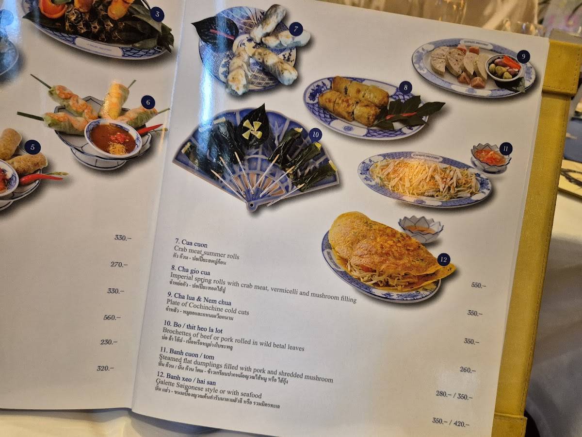 Menu at Le Dalat restaurant, Bangkok, 57 Soi Sukhumvit 23