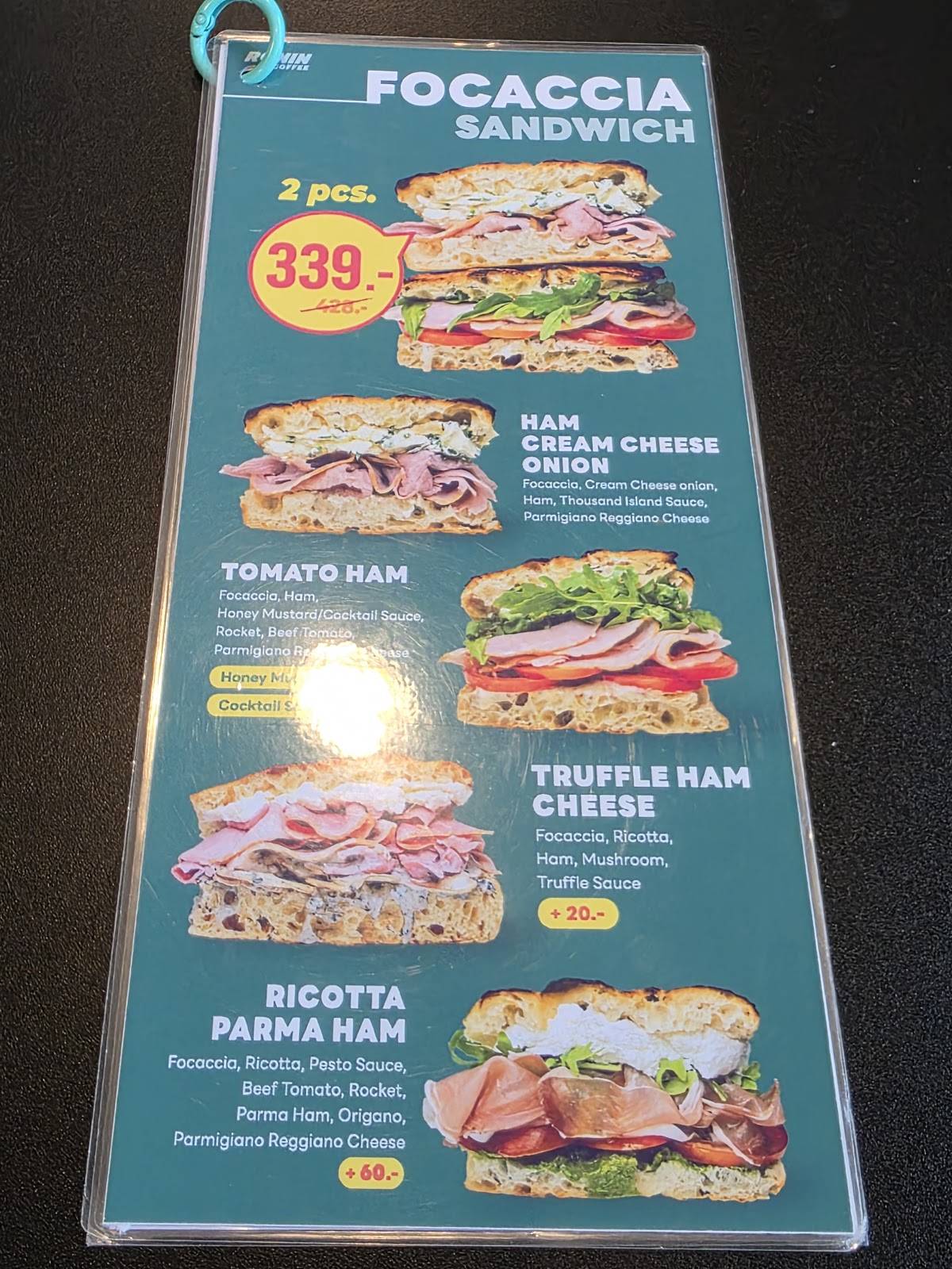 Menu at Ronin Pizza ลาดพร้าว18 restaurant, Bangkok