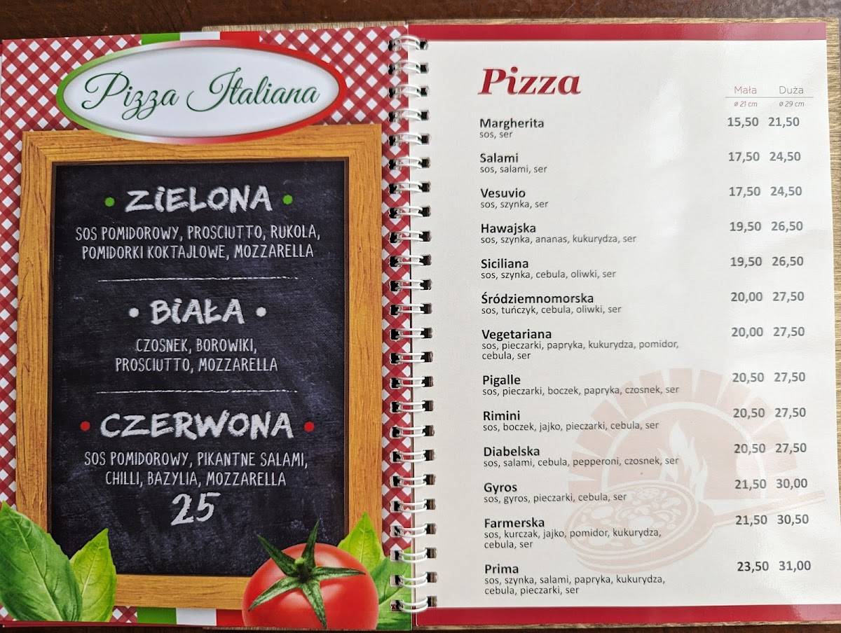 Menu at Bar Pizza Shell, Dzierzoniow