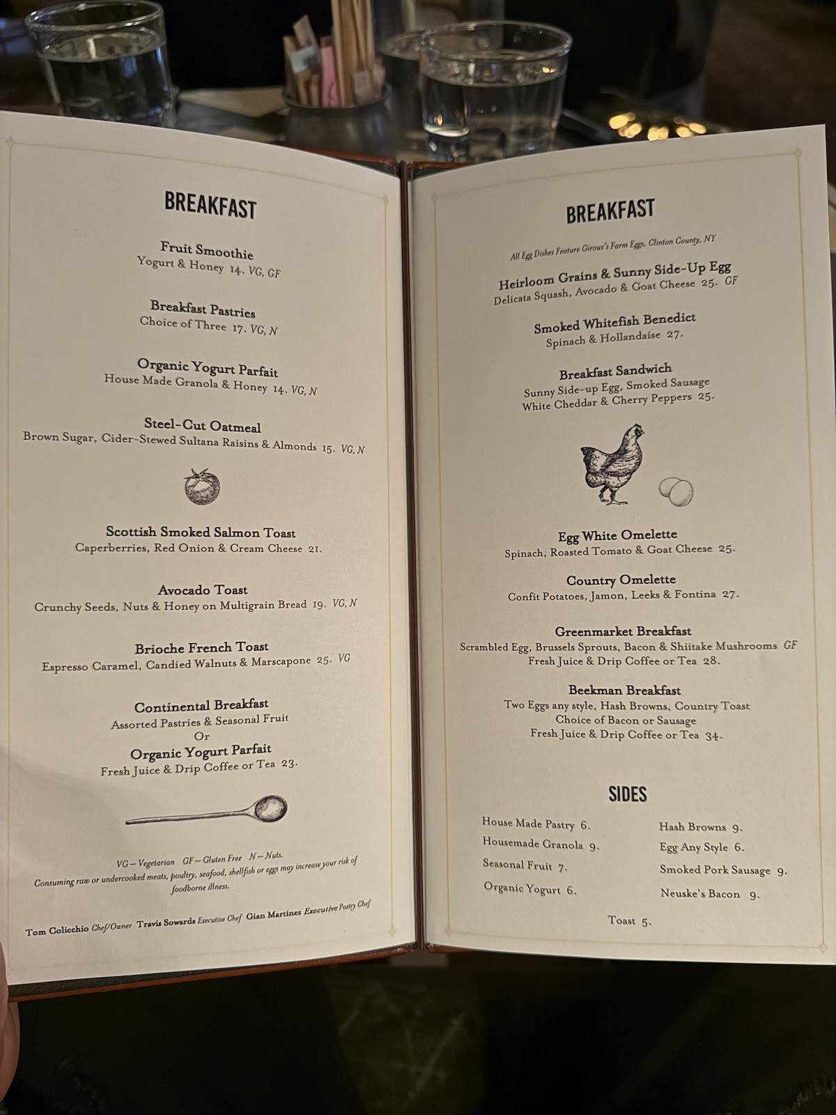Menu at Bar Room at the Beekman, New York City, 123 Nassau St