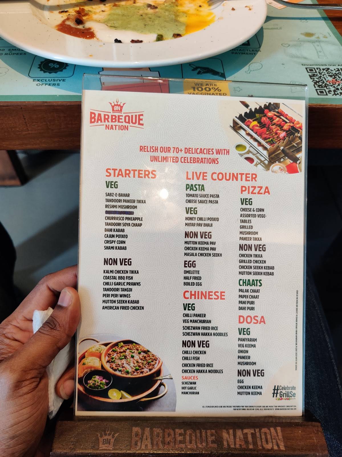 Menu at Barbeque Nation, Chennai, No 137