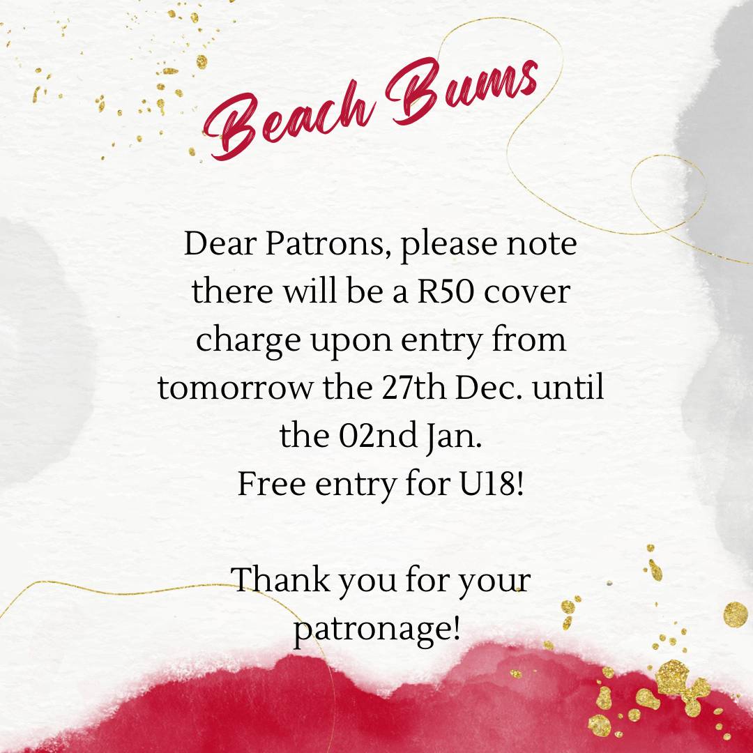 Menu at Beach Bums restaurant, Westbrook