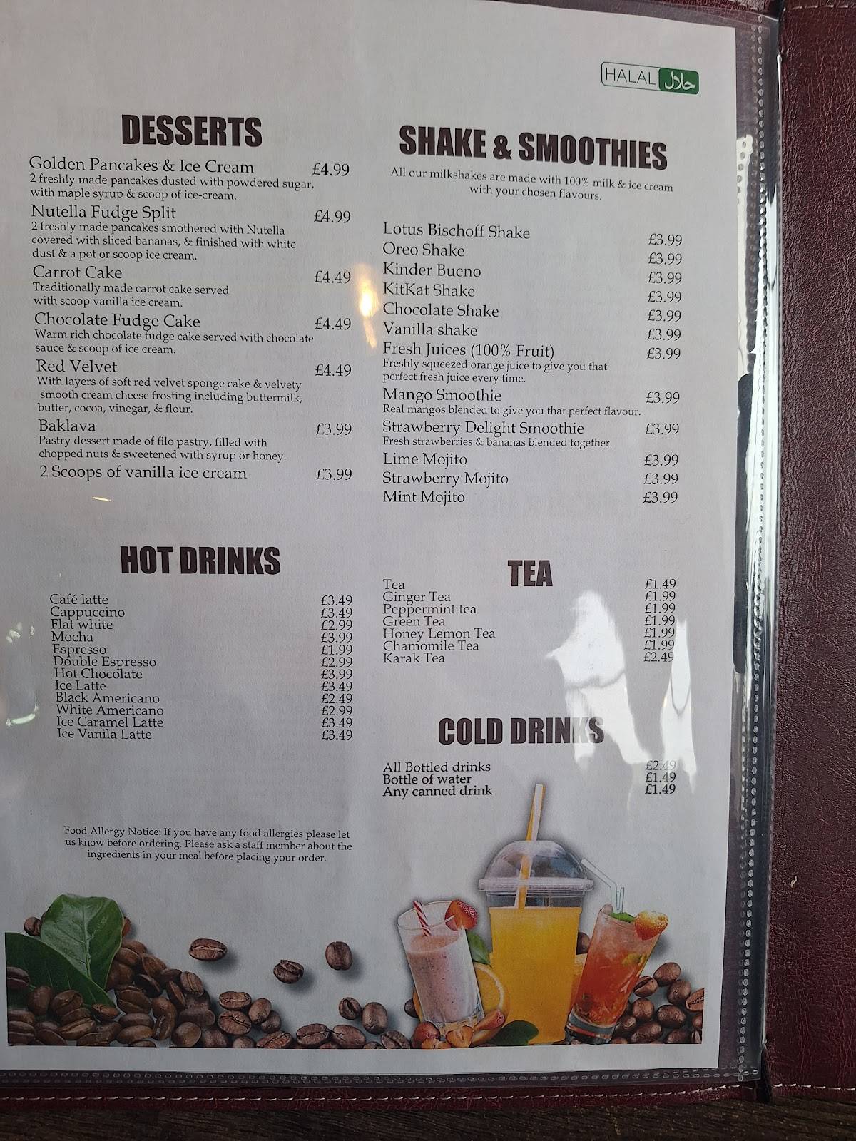 Menu at Beans & Beyond fast food, London