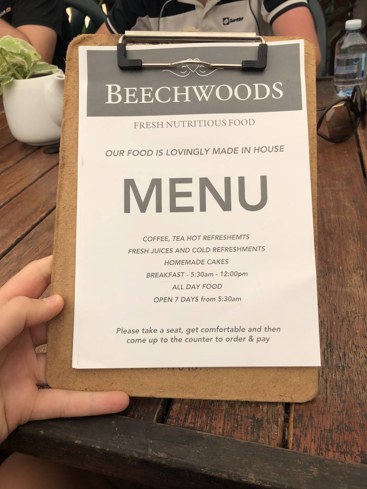 Menu at Beechwoods Cafe Milk Bar, Mossman
