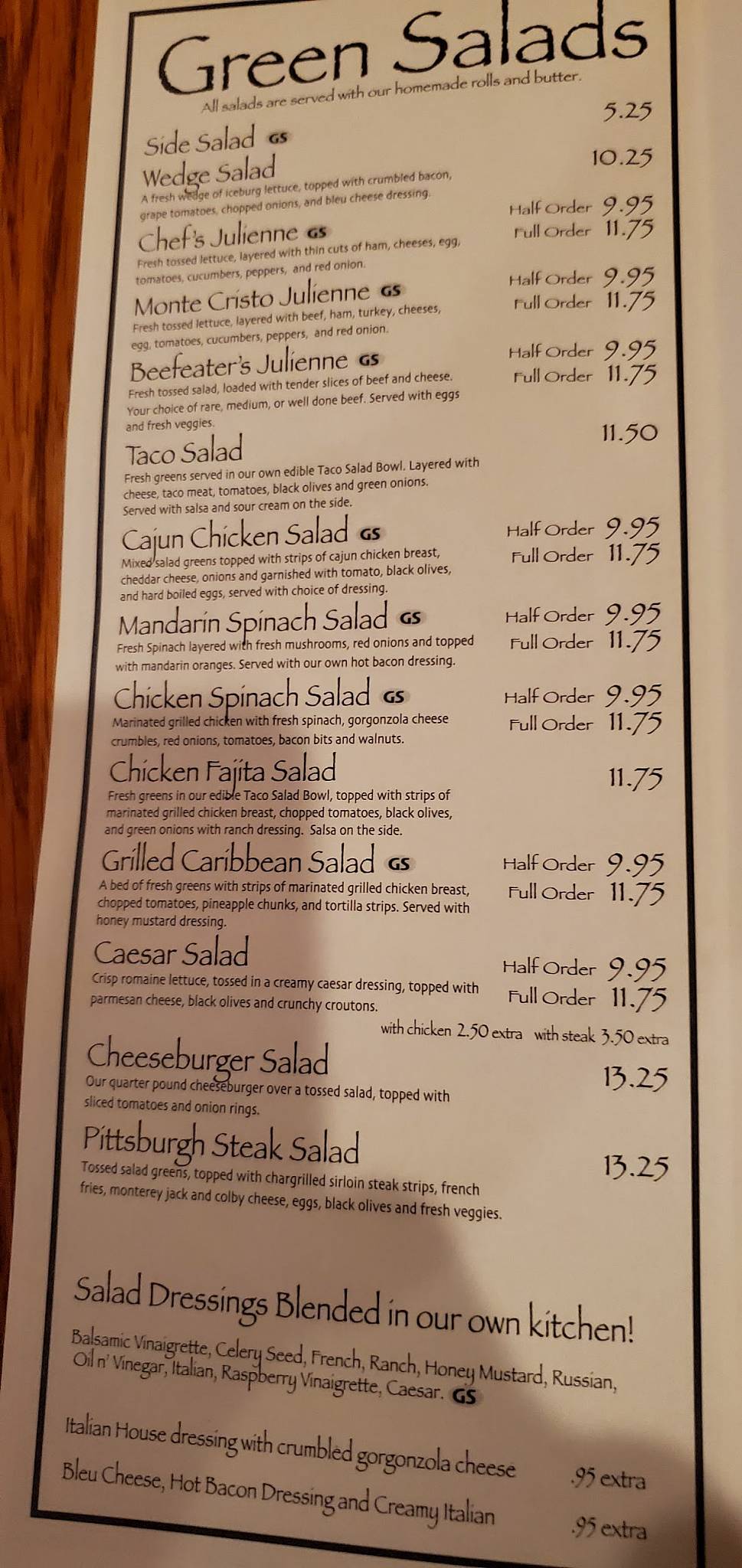 Menu at Beef-N-Barrel, Olean