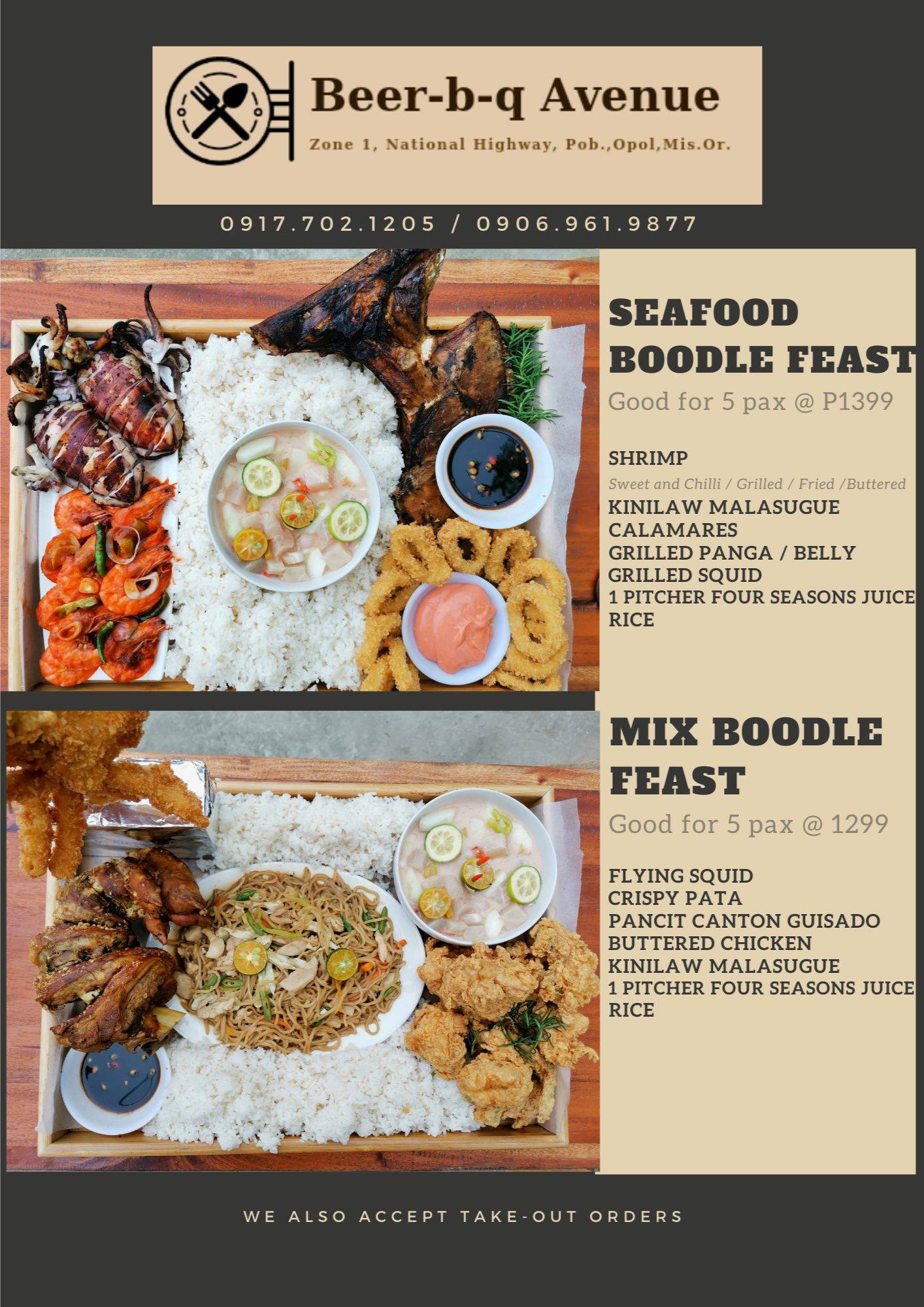 Menu at Beer B-Q Avenue pub & bar, Opol