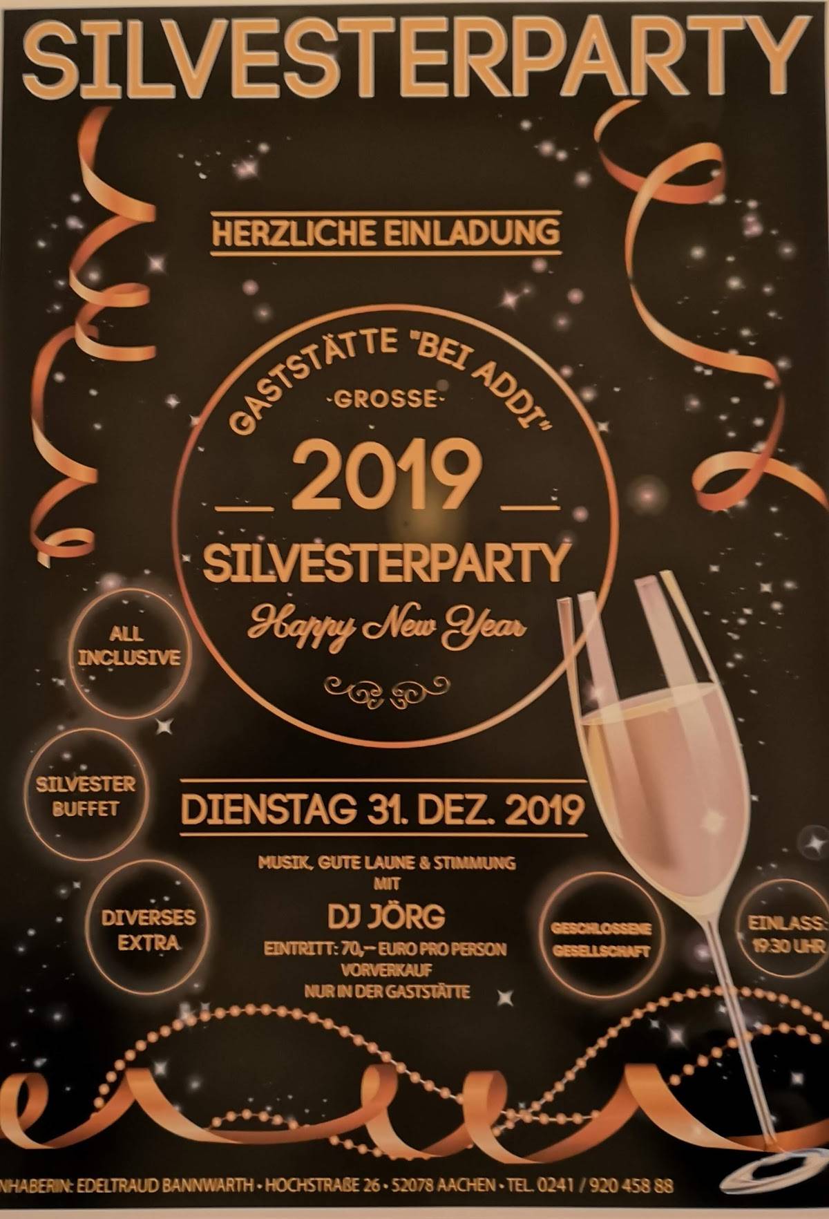 Speisekarte von Bei Addi pub & Bar, Aachen