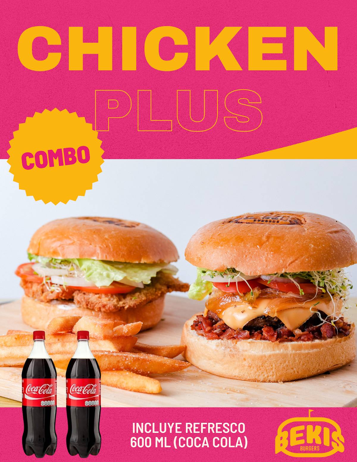 Menu at Bekis Burgers restaurant, Tepic