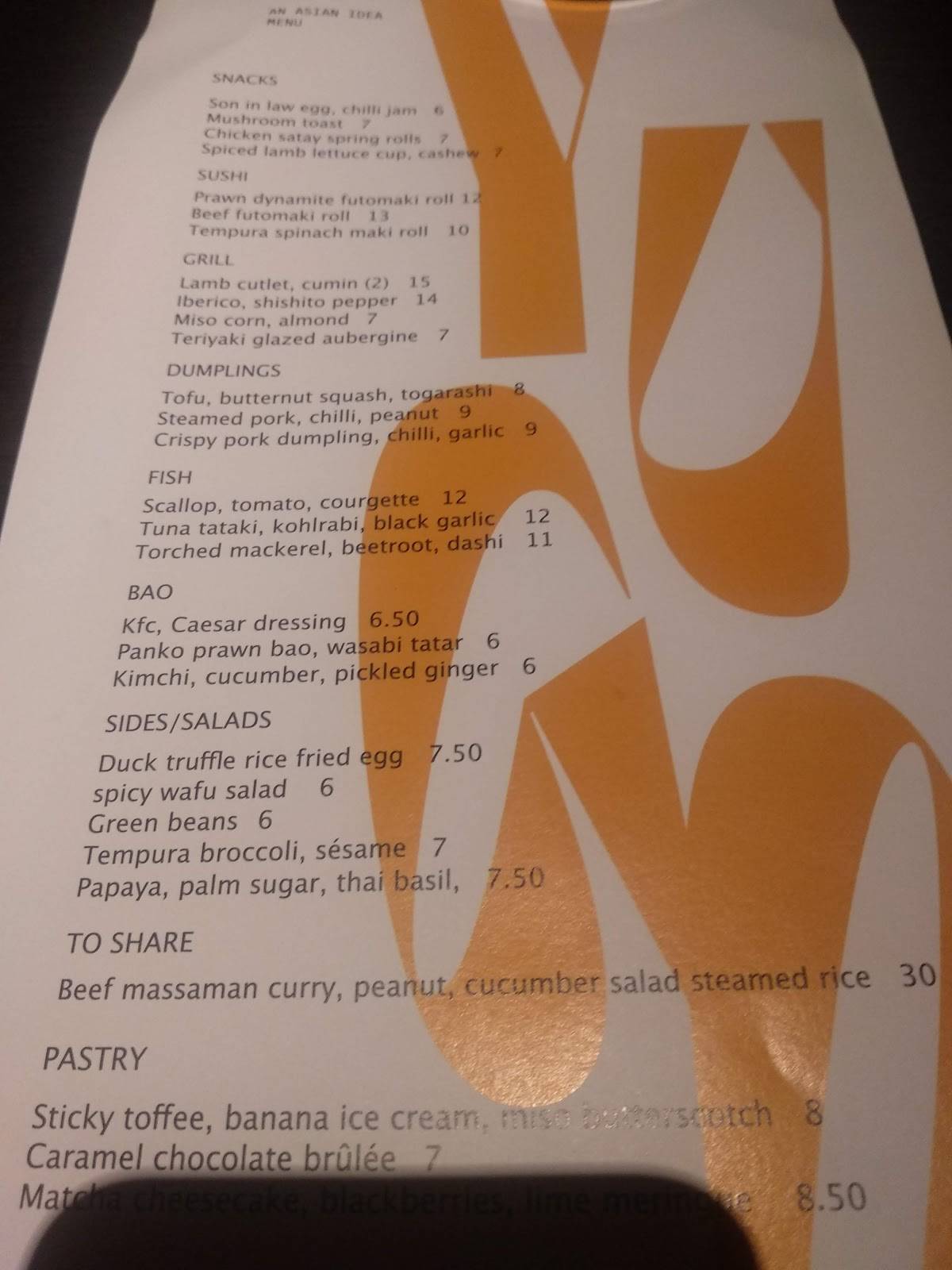 Menu at Yügo pub & bar, Belfast
