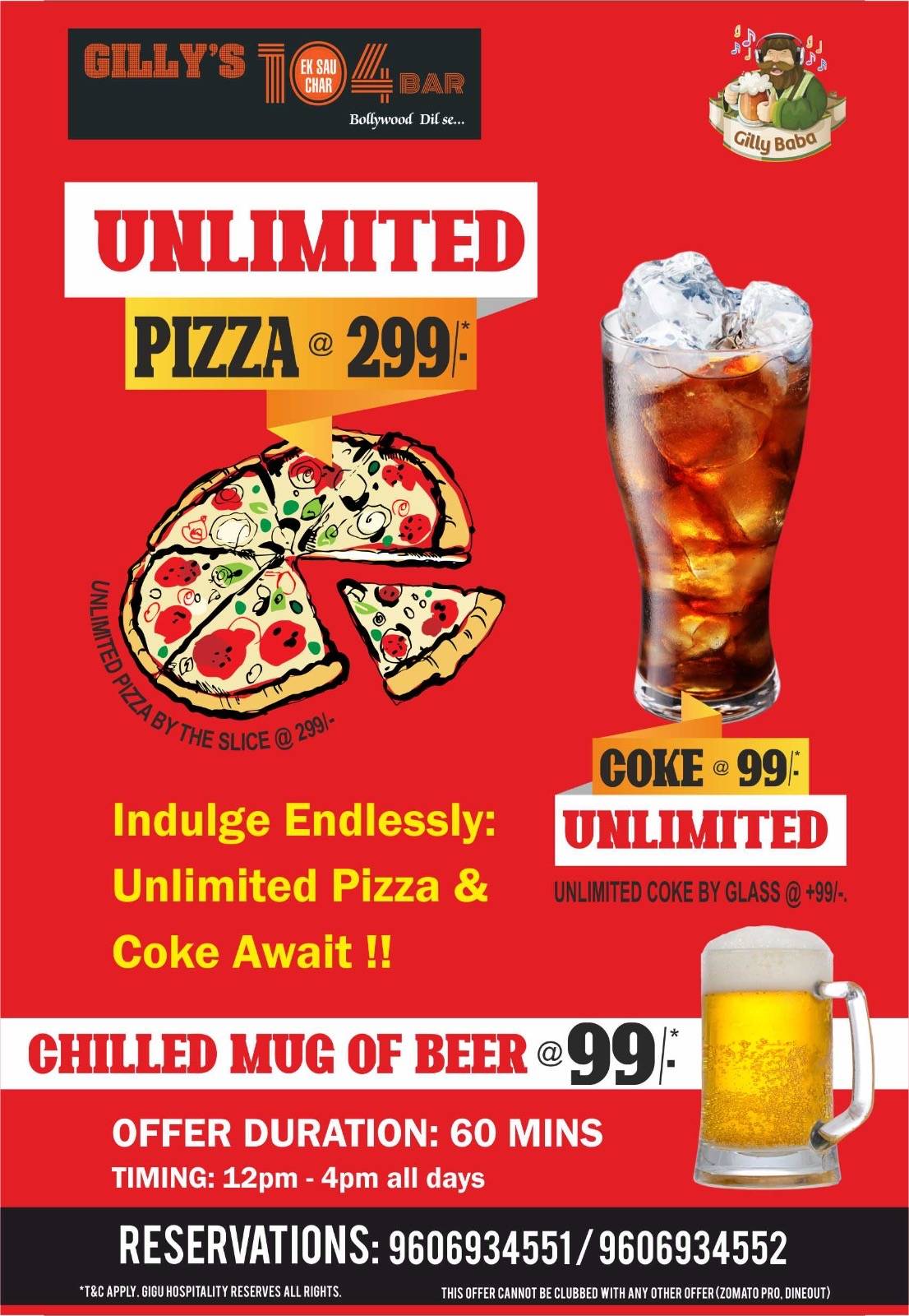 Menu at Gilly’s 104 Bar, Bengaluru, 65