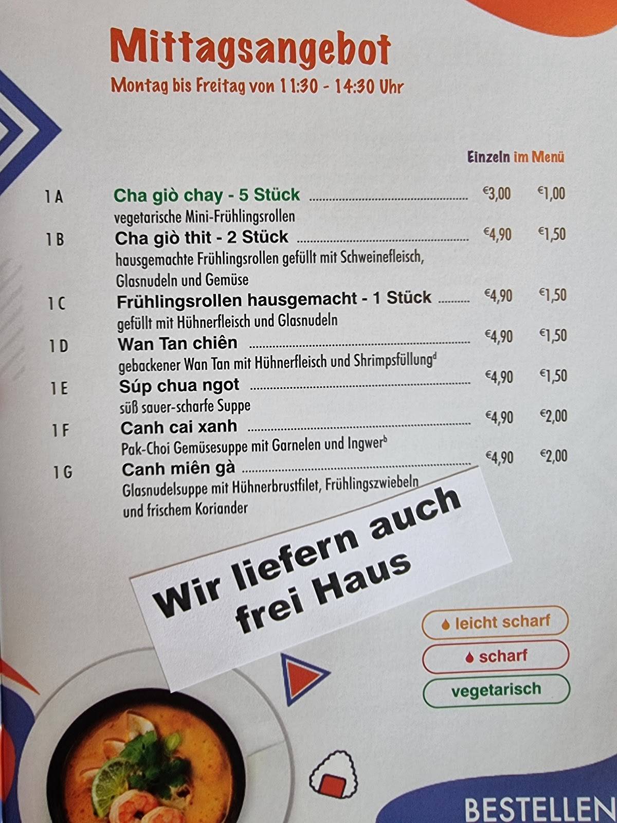 Speisekarte von Bep Viet restaurant, Mindelheim