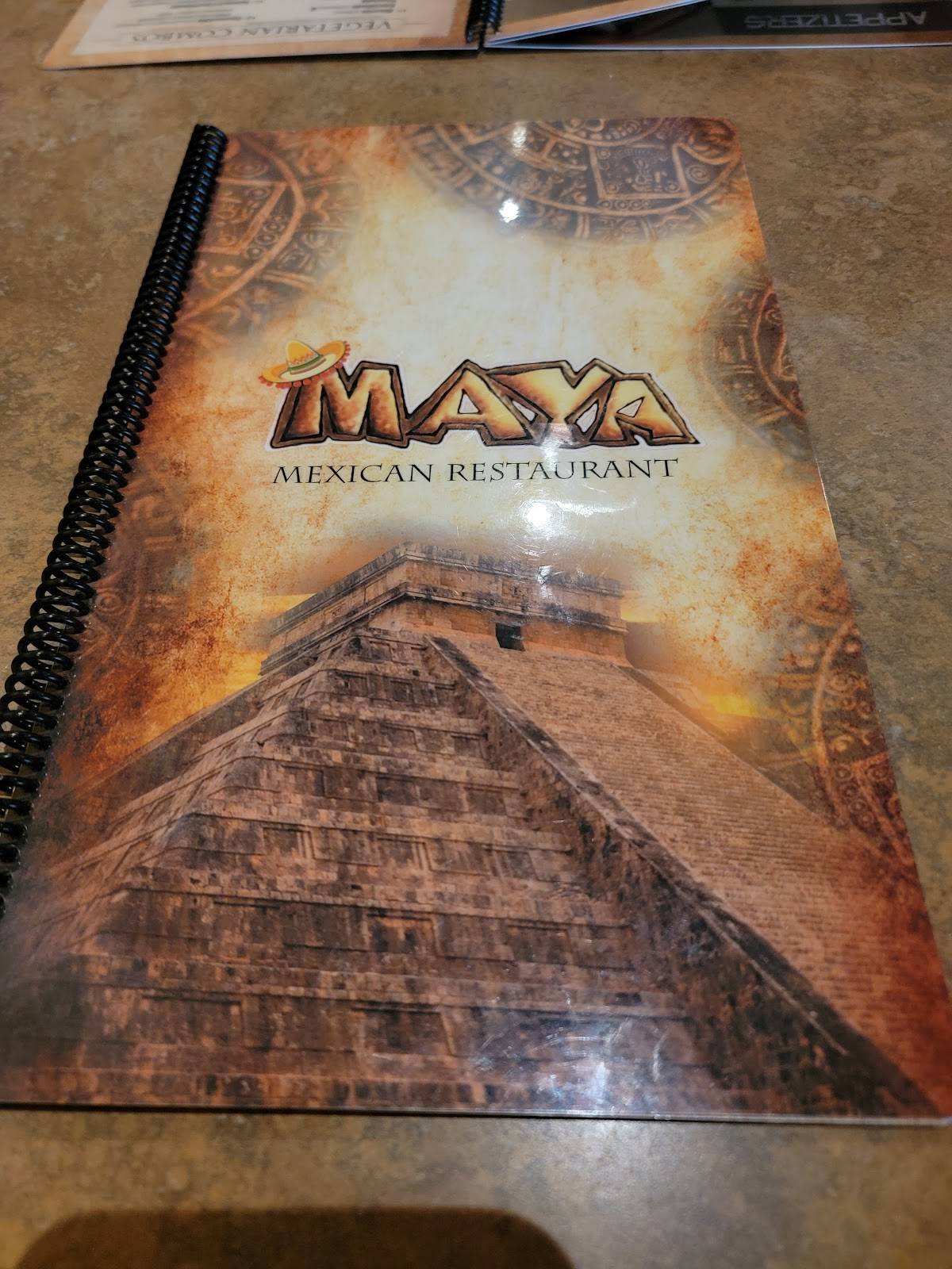 Menu at Maya Restaurant, Berea