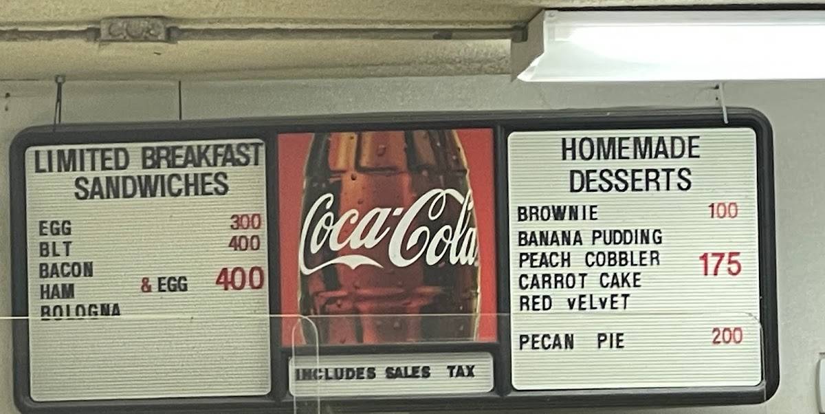 Menu at Bernie's Chicken restaurant, Columbia