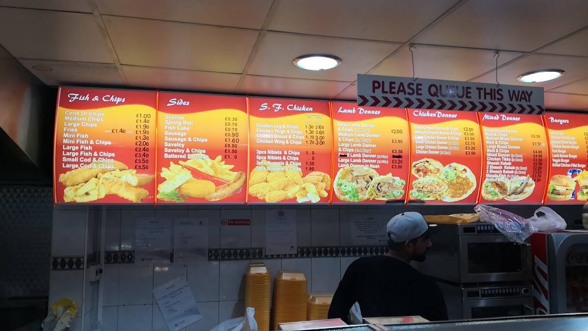 Menu at Big Saj Handsworth fast food, Birmingham, 152 Rookery Rd