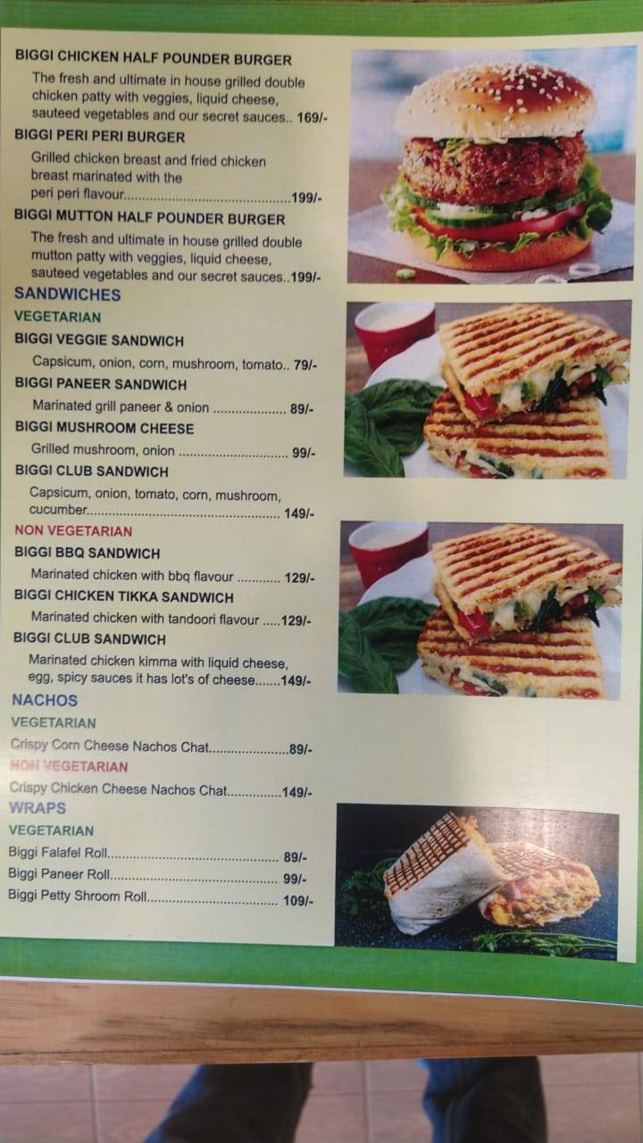 Menu at Biggi The Burger Hub Nagrota, Nagrota Bagwan