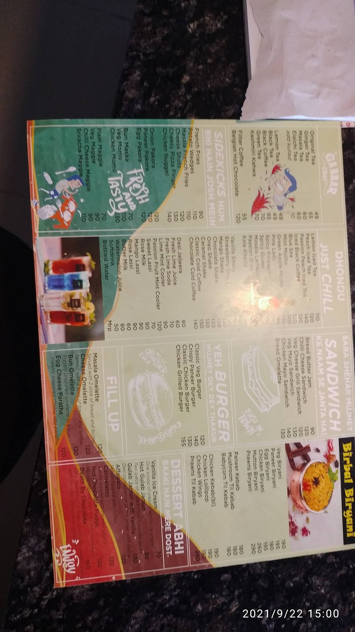 Menu at Birbal Biryani - Varthur Road, Bengaluru