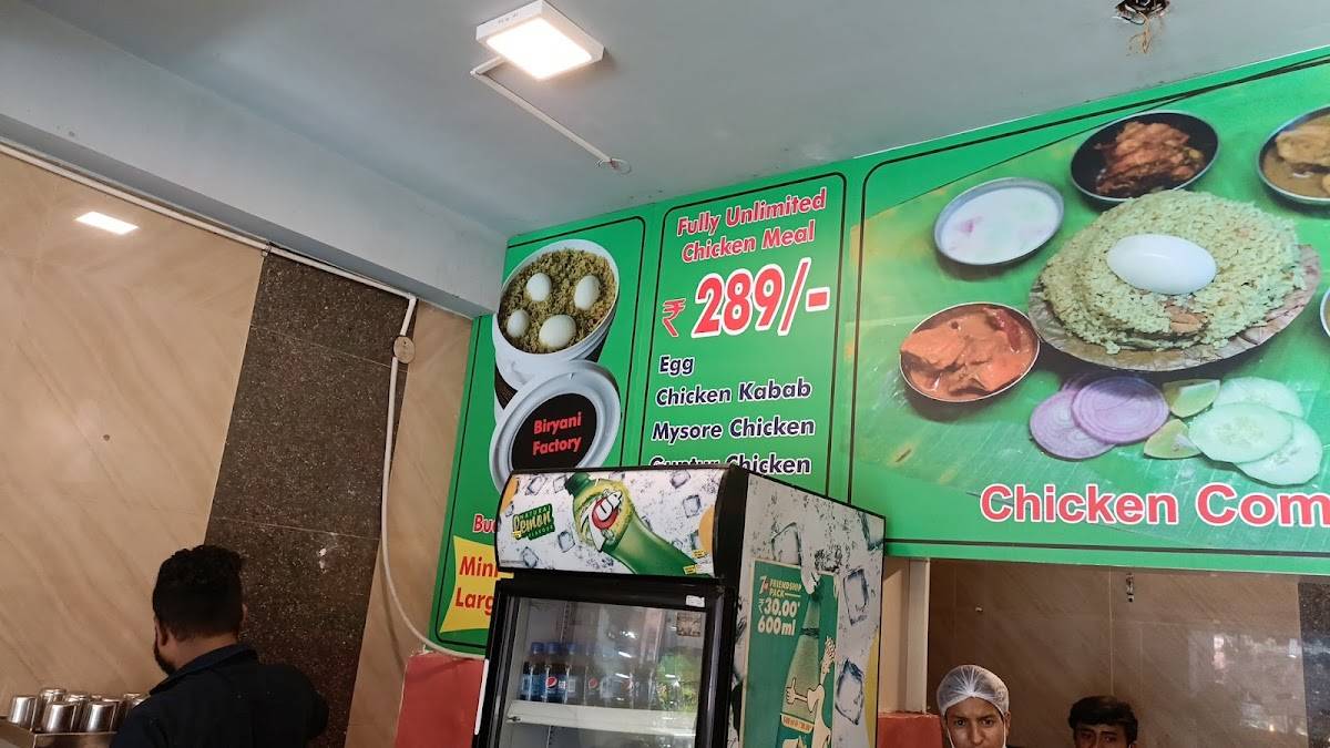 Menu at Biryani Factory, Bengaluru, Maramma Temple Halage Vaderahalli