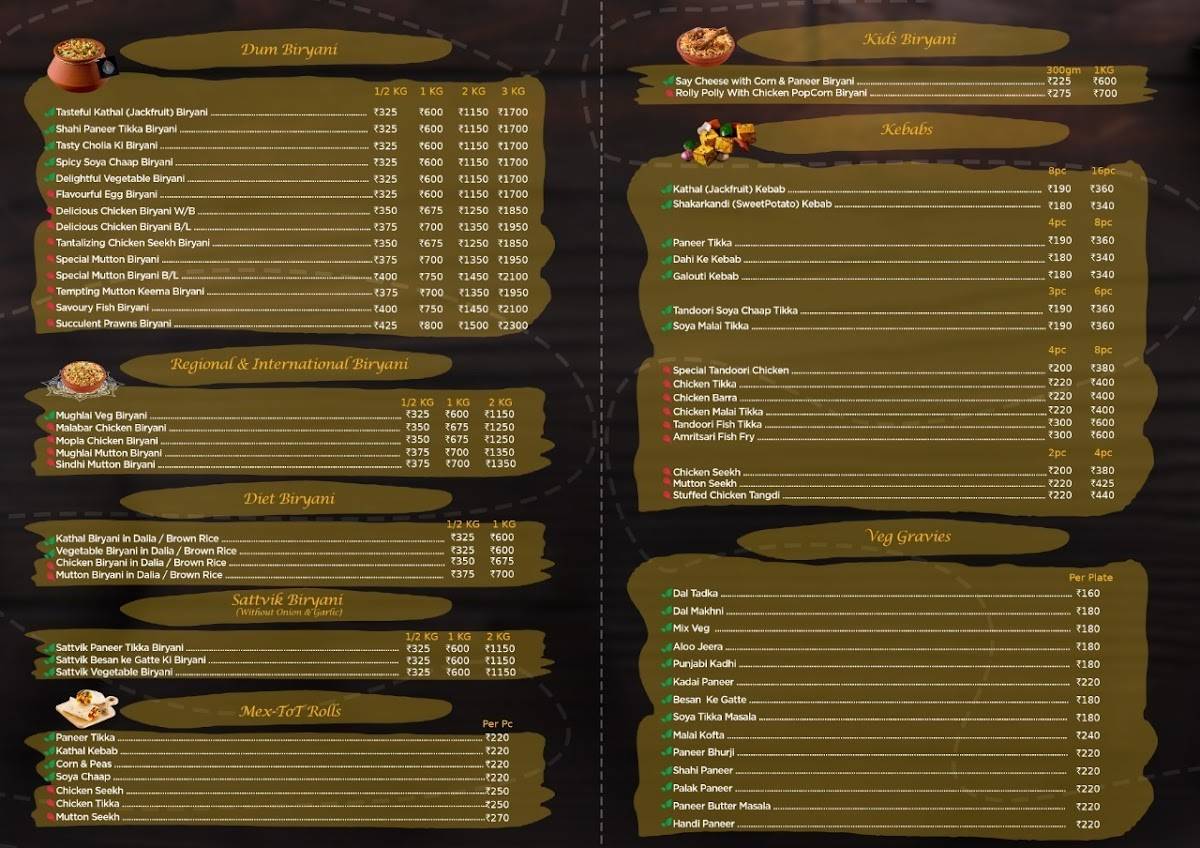 Menu at Biryani Queen, New Delhi, A-11 Main Market