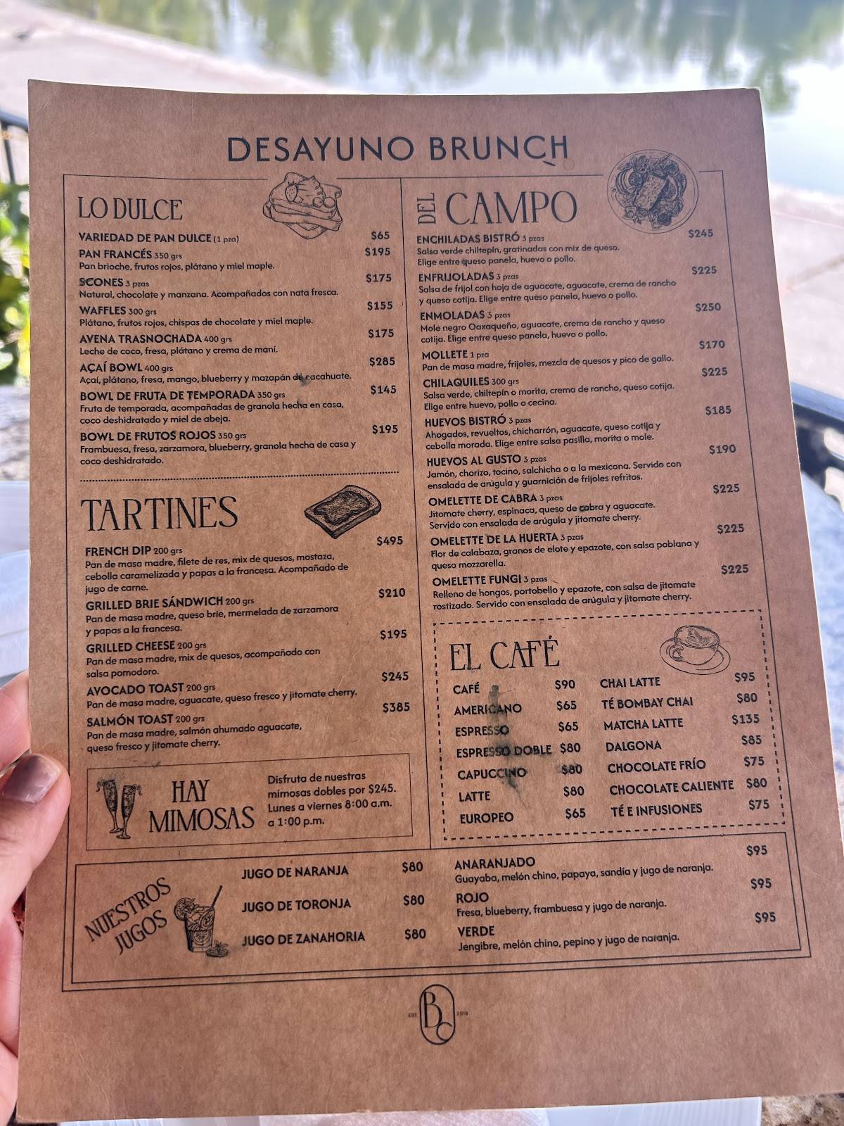 Carta del restaurante Bistró Chapultepec, Ciudad del México, Calle Lago ...