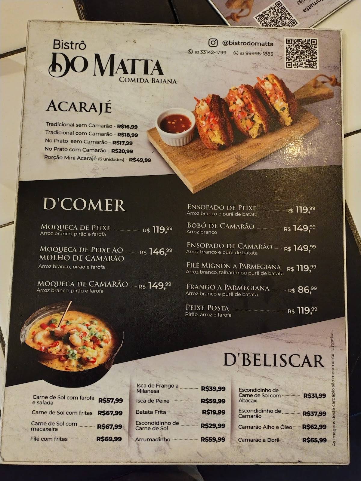 Menu em Bistrô do matta restaurante, João Pessoa, R. Tertuliano Castro