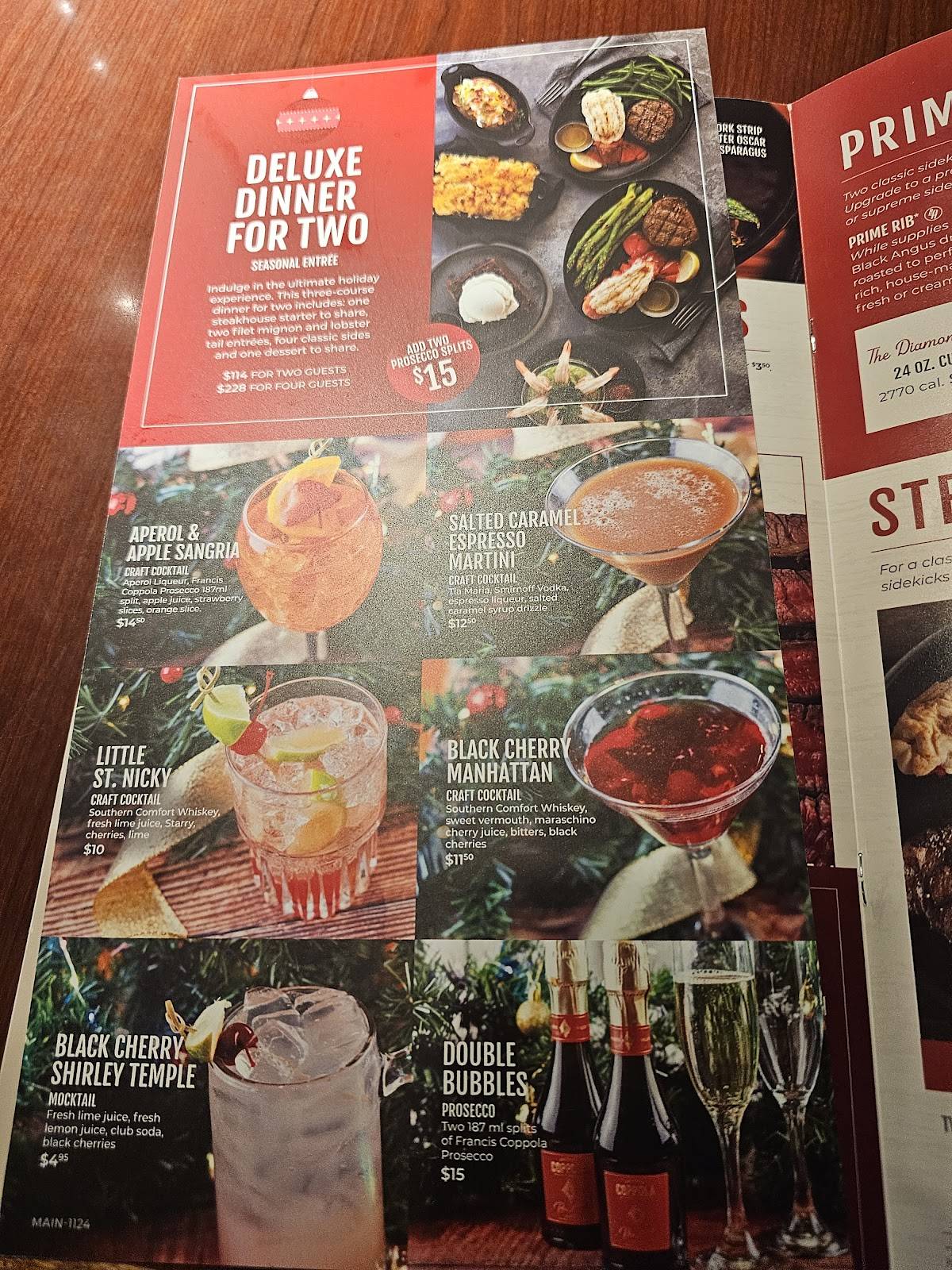 Menu at Black Angus Steakhouse, Mesa, E Hampton Ave