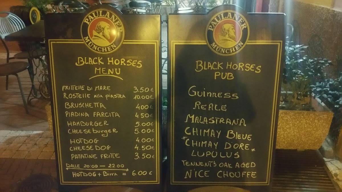 Menu at Black Horse pub & bar, Imperia