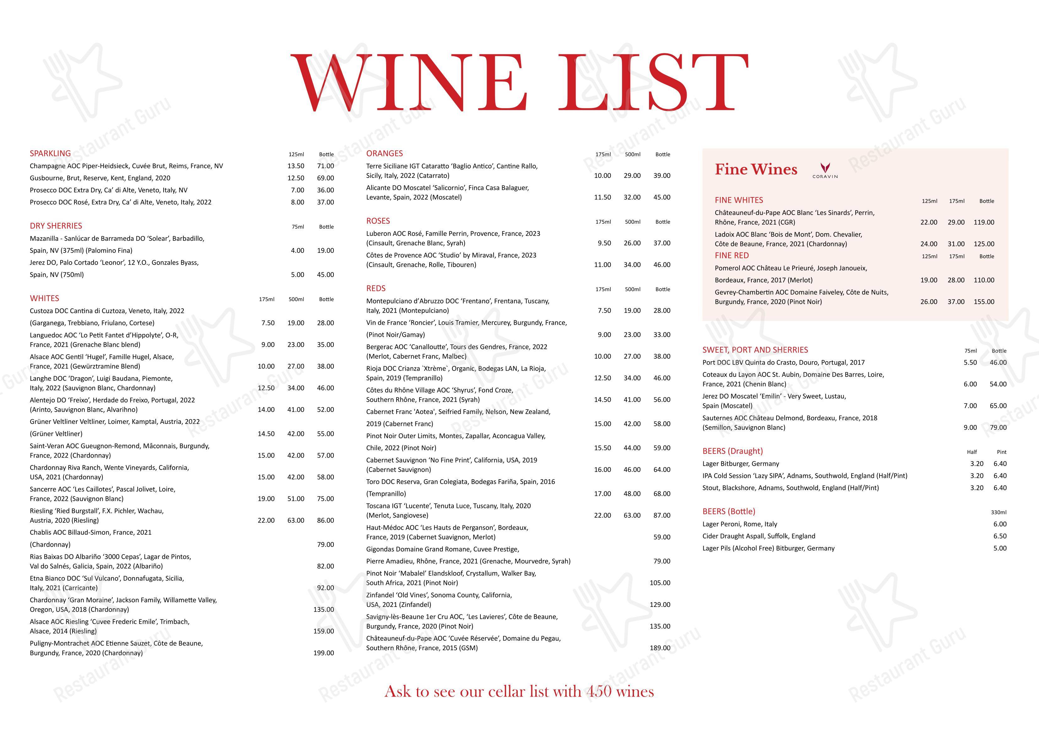Menu at Bleeding Heart Bistro pub & bar, London, 7 Bleeding Heart Yard