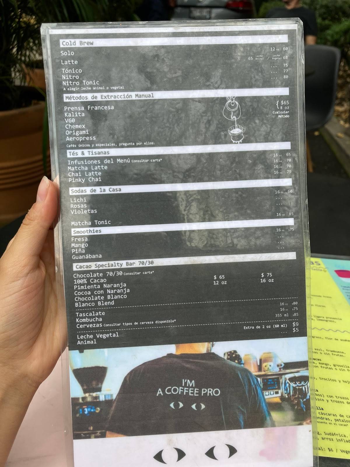 Menu at Blend Station pub & bar, Naucalpan, Amsterdam