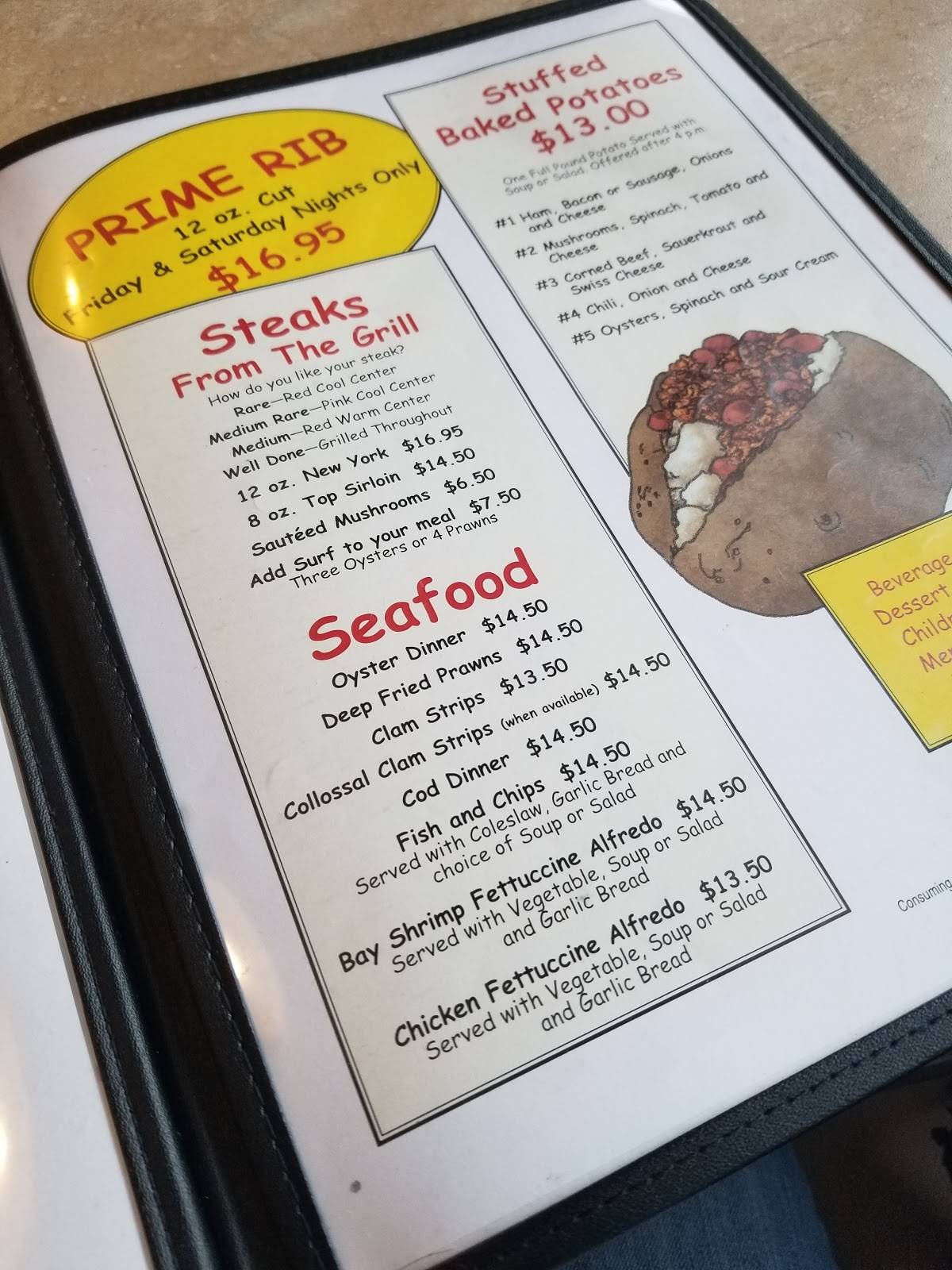 Menu at Blondie's Restaurant, Shelton