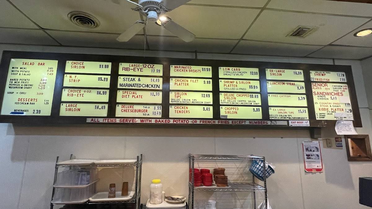 Menu at Circle J Family Steak House steakhouse, Blue Ridge