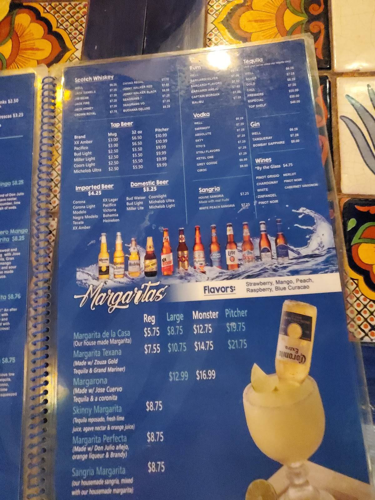 Menu at Blue Tequila Mexican Restaurant, Grill & Cantina, North Port